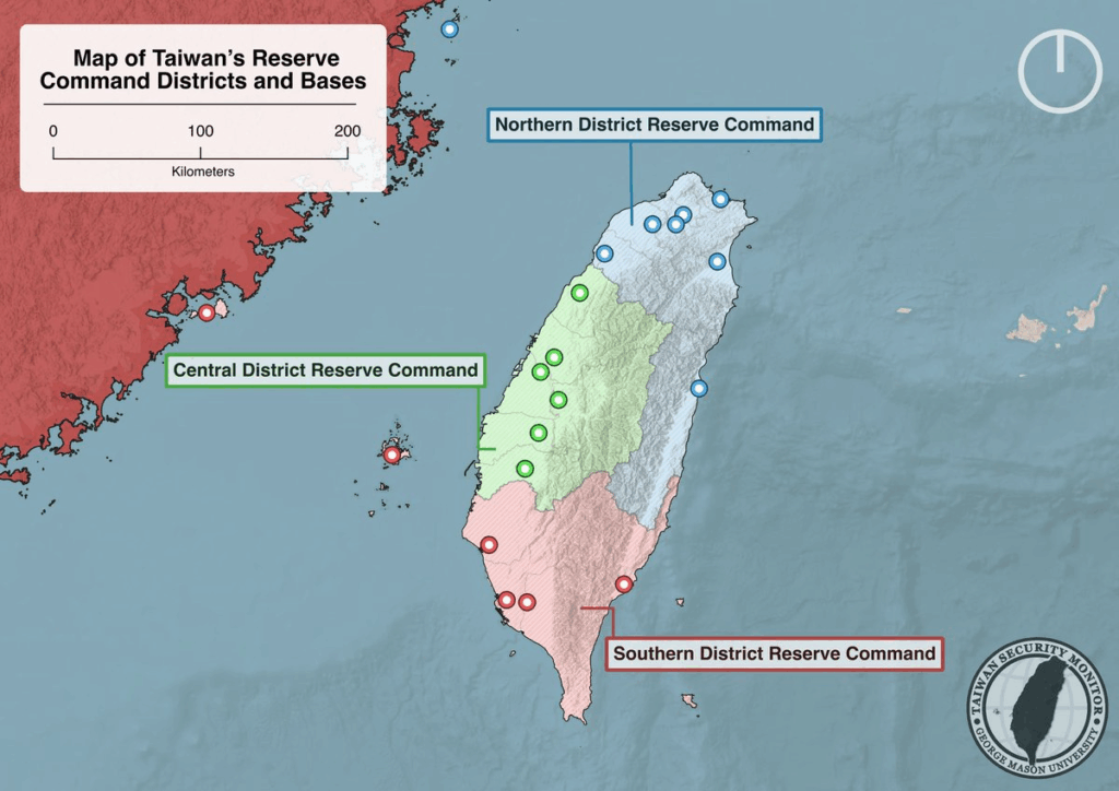 Visualization: Map of Taiwan’s Reserve Command Districts and Bases ...