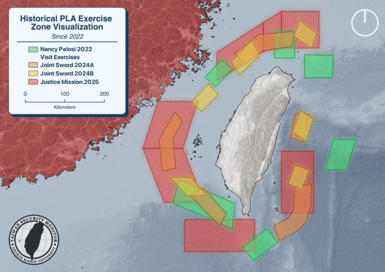 Visualization: Historical PLA Exercise Zones, 2022-2025 - Taiwan ...